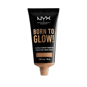 NYX PROFESSIONAL MAKEUP Born To Glow Naturally Radiant Foundation, Medium Coverage - Neutral Tan