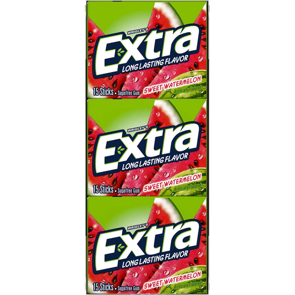 Extra Chewing Gum, Sweet Watermelon Sugarfree, 12 Ounce (Pack Of 12)