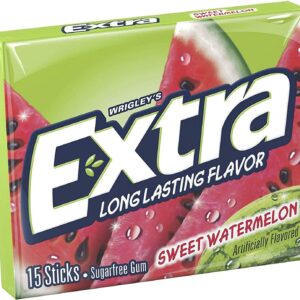 Extra Chewing Gum, Sweet Watermelon Sugarfree, 12 Ounce (Pack Of 12)