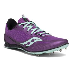 Saucony Women's Vendetta 3 Track Spikes, Purple/Aqua, 6 M US