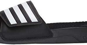 adidas Unisex Adissage Tuned Slides Sandal, Black/White/Black, 7 US Men