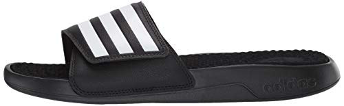 adidas Unisex Adissage Tuned Slides Sandal, Black/White/Black, 7 US Men