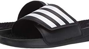 adidas Unisex Adissage Tuned Slides Sandal, Black/White/Black, 7 US Men