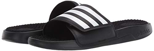 adidas Unisex Adissage Tuned Slides Sandal, Black/White/Black, 7 US Men