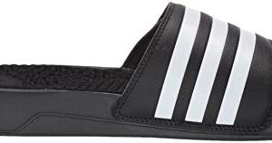 adidas Unisex Adissage Tuned Slides Sandal, Black/White/Black, 7 US Men