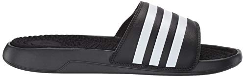 adidas Unisex Adissage Tuned Slides Sandal, Black/White/Black, 7 US Men