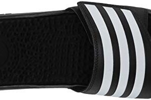 adidas Unisex Adissage Tuned Slides Sandal, Black/White/Black, 7 US Men