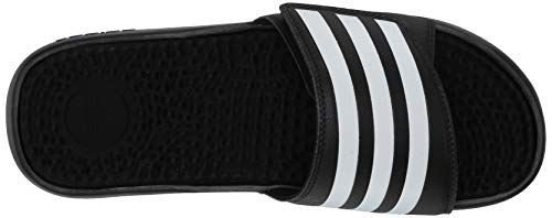 adidas Unisex Adissage Tuned Slides Sandal, Black/White/Black, 7 US Men