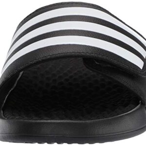 adidas Unisex Adissage Tuned Slides Sandal, Black/White/Black, 7 US Men