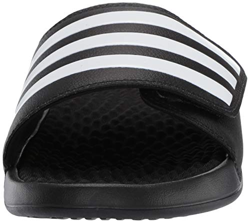 adidas Unisex Adissage Tuned Slides Sandal, Black/White/Black, 7 US Men