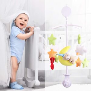 AFUNTA 26 Inch Baby Crib Mobile Bed Bell Holder Music Box Holder Toy Decoration Hanging Arm Bracket Baby Bed Stent Set Nut Screw