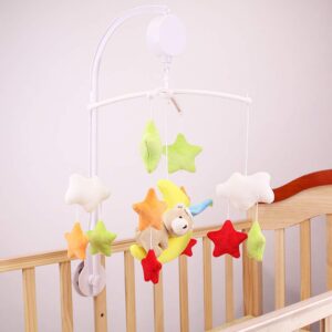 AFUNTA 26 Inch Baby Crib Mobile Bed Bell Holder Music Box Holder Toy Decoration Hanging Arm Bracket Baby Bed Stent Set Nut Screw