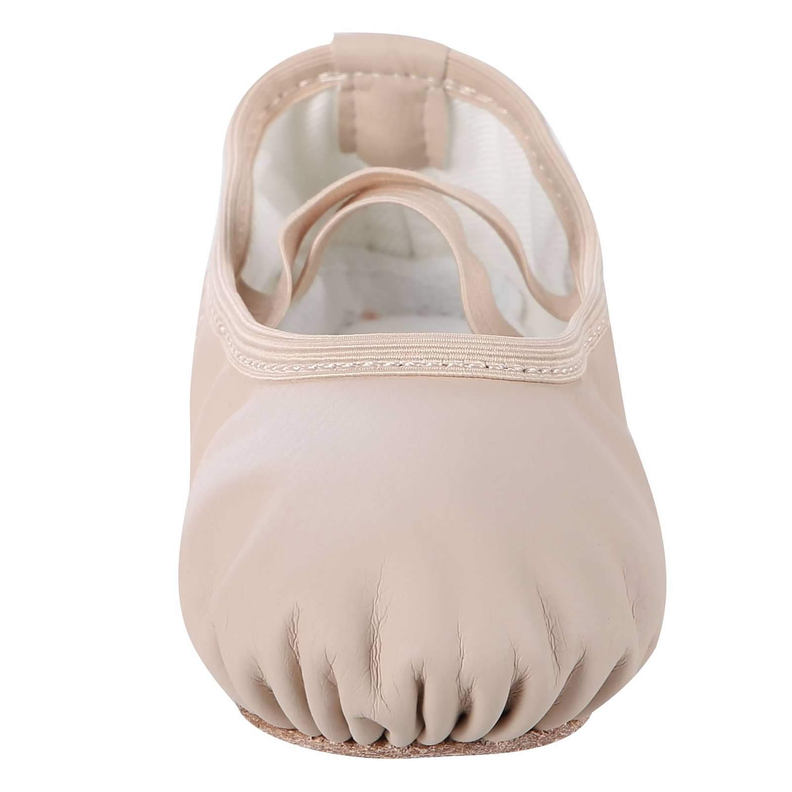 Dynadans Soft Leather Ballet Shoes/Ballet Slippers/Dance Shoes for Girls and Boys (Toddler/Little/Big Kid/Women)-Nude-4M Big Kid