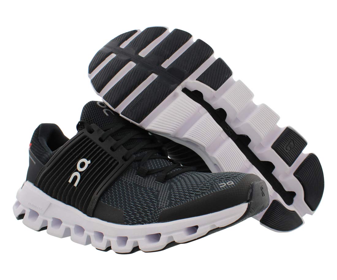 On Running Womens Cloudswift Running Shoes, Black/Rock, Size 10 M US