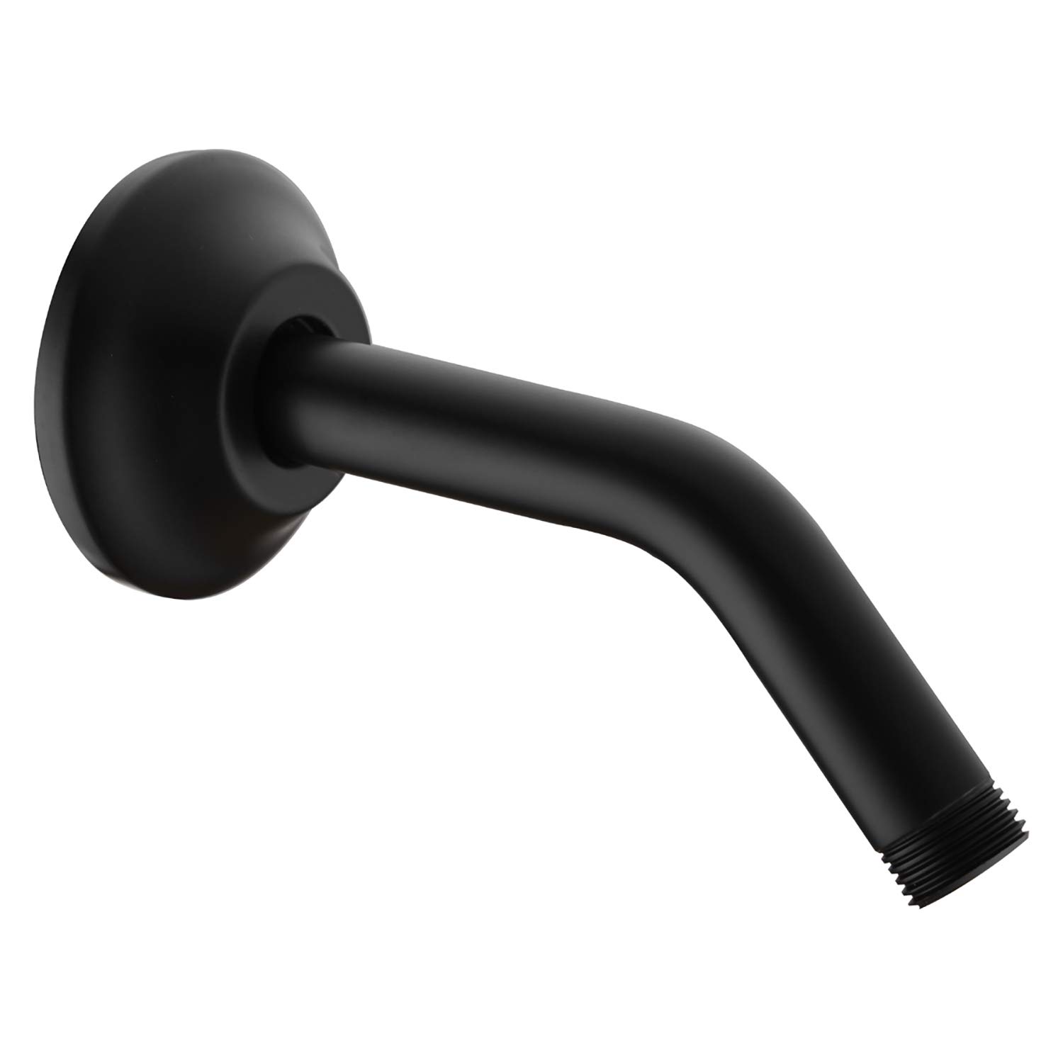 BESTILL Wall Mounted 6 Inch Extension Shower Head Arm, Shower Arm and Flange Included, Matte Black