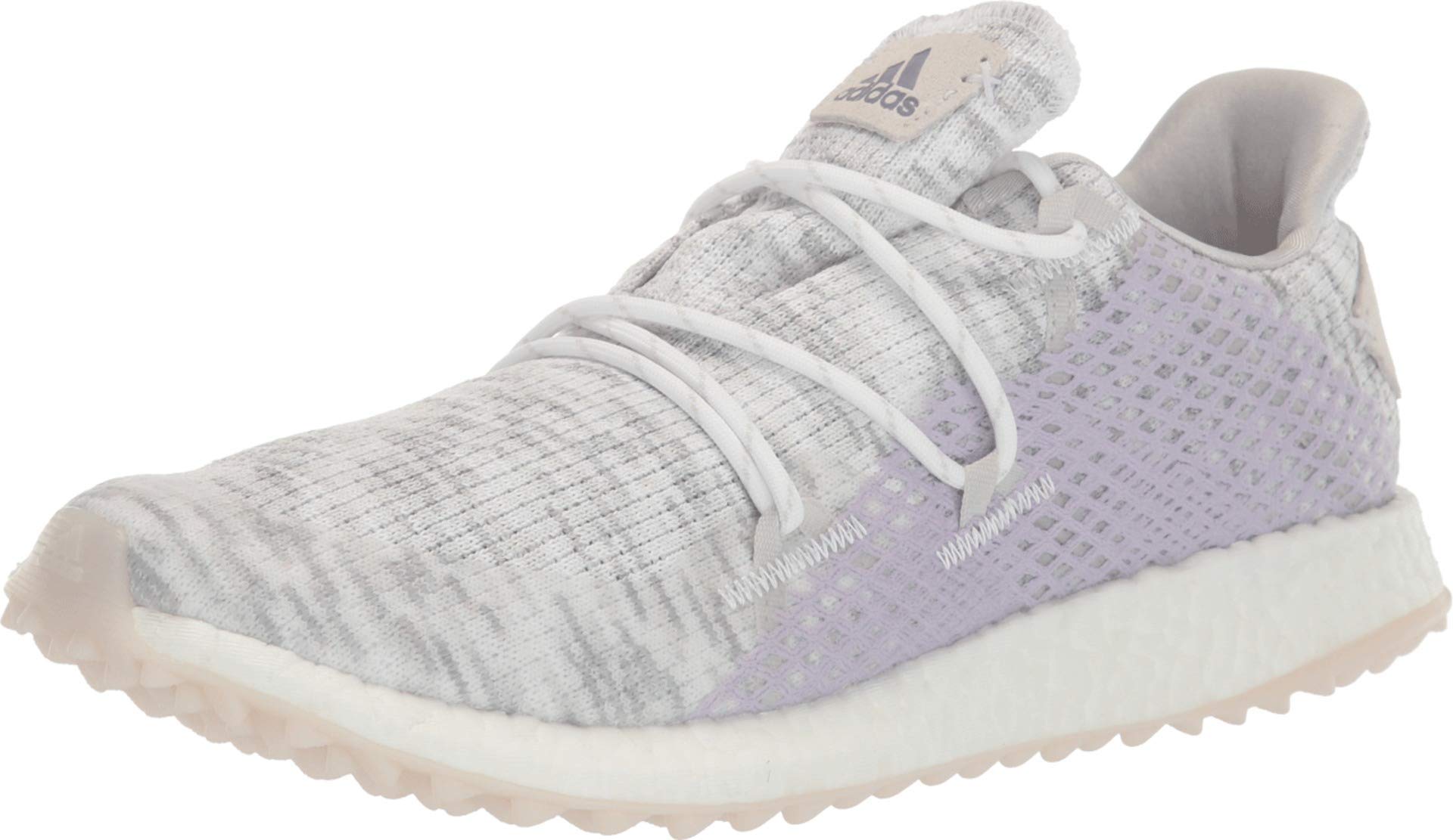 adidas Women's W Crossknit DPR Golf Shoe, FTWR White/Glory Purple/Purple Tint, 8.5 Medium US