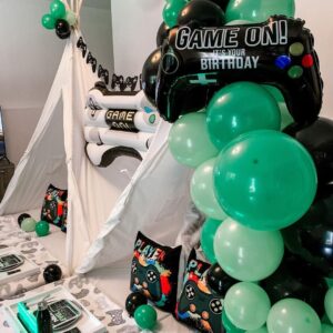 2 Pcs Video Game Controller Mylar Balloon Theme Party Boys Gaming Birthday Decorations