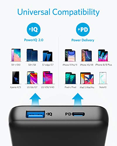 Anker USB C Power Bank, PowerCore Essential 20000 PD (18W) Power Bank, High Cell Capacity 20000mAh Portable Charger Battery Pack for iPhone 12/Mini/Pro/Max Pro/11/X, Samsung (PD Charger Not Included)