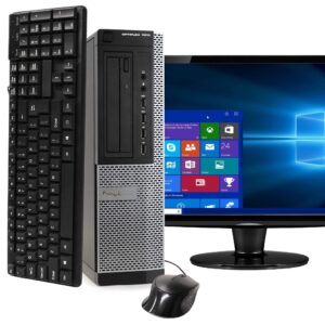 dell optiplex 7010 desktop computer package - intel quad core i5 3.2ghz, 8gb ram, 500gb hdd, 17 inch lcd, dvd, wifi, keyboard, mouse, windows 10 (renewed)