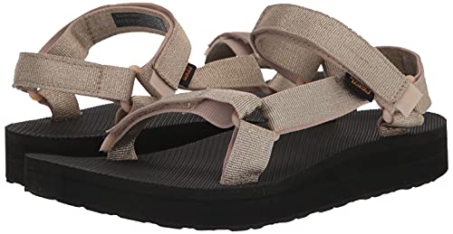 Teva Women's Midform Universal Sandal, Metallic Champagne, 6