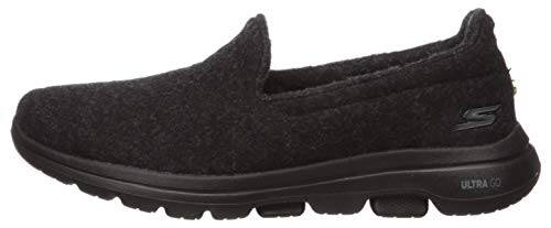 Skechers Women's GO Walk 5-Overland Sneaker, Black, 5.5 Medium US