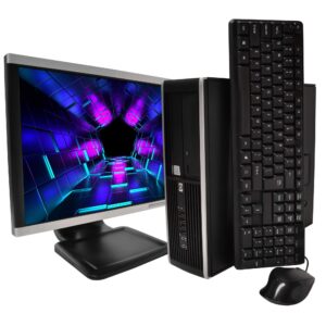 hp elite 8100 desktop computer package - intel core i5 3.2-ghz, 8gb ram, 500gb hard drive, 19 inch lcd, keyboard, mouse, dvd, wifi, windows 10 professional (renewed)