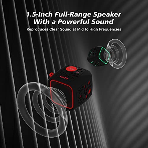 ALLWAY Mini Bluetooth Speakers, Small Bluetooth Speakers Portable Wireless with Loud Stereo Sound,Rich Bass,TF Card Port,164 Feet Bluetooth 5.0 Range for Laptop,MacBook Pro,iPhone,Echo,Car and More