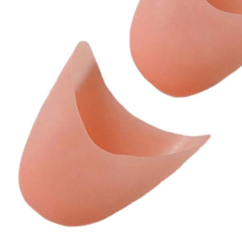 Baost 1Pair Professional Soft Ballet Pointe Silicone Gel Toe Caps Pads Ballet Slipper Ballet Pointe Shoes Dance Shoe Pads Ballet Pointe Shoe Pads for Girls Women Dancer Nude