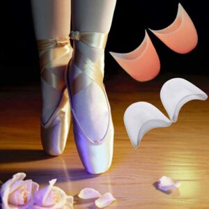 Baost 1Pair Professional Soft Ballet Pointe Silicone Gel Toe Caps Pads Ballet Slipper Ballet Pointe Shoes Dance Shoe Pads Ballet Pointe Shoe Pads for Girls Women Dancer Nude