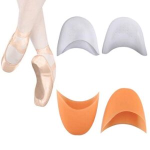 Baost 1Pair Professional Soft Ballet Pointe Silicone Gel Toe Caps Pads Ballet Slipper Ballet Pointe Shoes Dance Shoe Pads Ballet Pointe Shoe Pads for Girls Women Dancer Nude