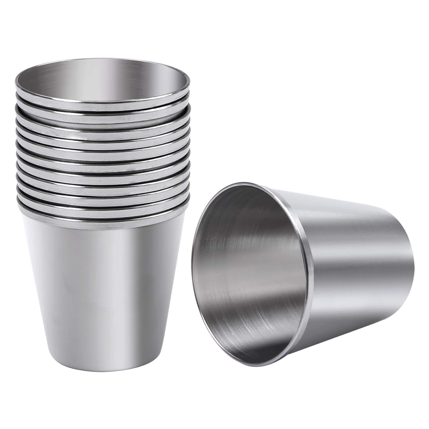 Ruisita 12 Pieces Stainless Steel Shot Cups Stainless Steel Shot Glass Drinking Tumbler (1 Ounce/30 ml)