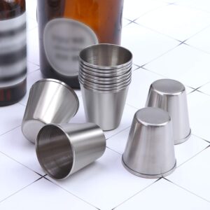 Ruisita 12 Pieces Stainless Steel Shot Cups Stainless Steel Shot Glass Drinking Tumbler (1 Ounce/30 ml)