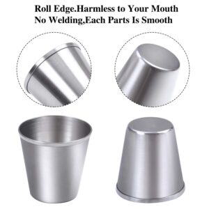 Ruisita 12 Pieces Stainless Steel Shot Cups Stainless Steel Shot Glass Drinking Tumbler (1 Ounce/30 ml)