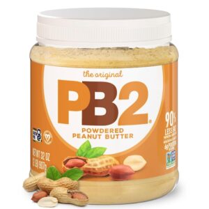 pb2 original powdered peanut butter - 6g of protein, 90% less fat, certified gluten free, only 60 calories per serving, perfect for protein shakes, smoothies, and low-carb, keto diets