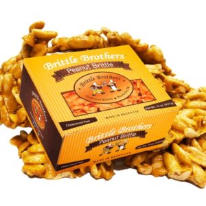 Brittle Brothers Peanut Brittle - 16 oz. Box : Voted #1-4x’s more Nuts - Gift Set Cashew Pecan Bacon Corporate Christmas Mother Father Chocolate