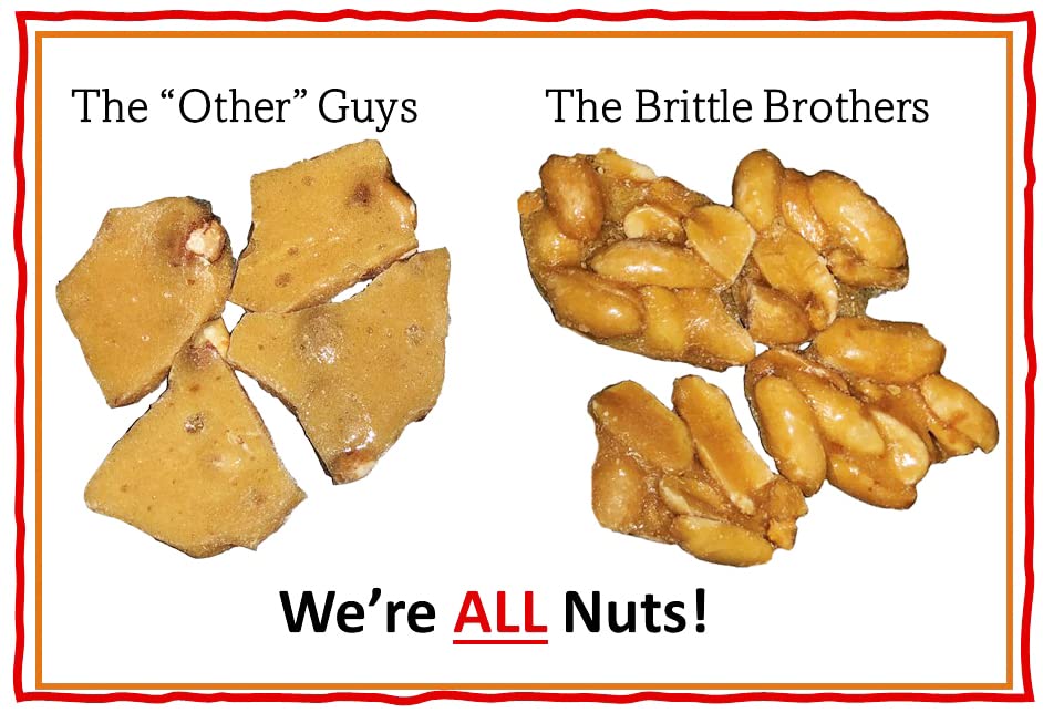 Brittle Brothers Peanut Brittle - 16 oz. Box : Voted #1-4x’s more Nuts - Gift Set Cashew Pecan Bacon Corporate Christmas Mother Father Chocolate