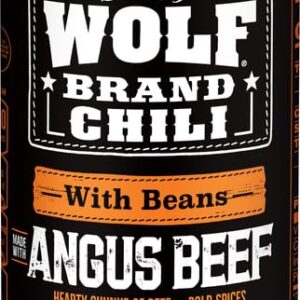 WOLF BRAND Angus With Beans Chili, 15 oz.