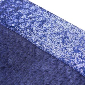 SquarePie Sequin Backdrop Non-Transparent Background Sparkly Curtain for Wedding Party 4FT x 7FT Navy Blue