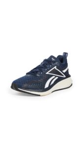 reebok womens fusium 20 running shoe, collegiate navy/white/cornflower blue, 7.5 us