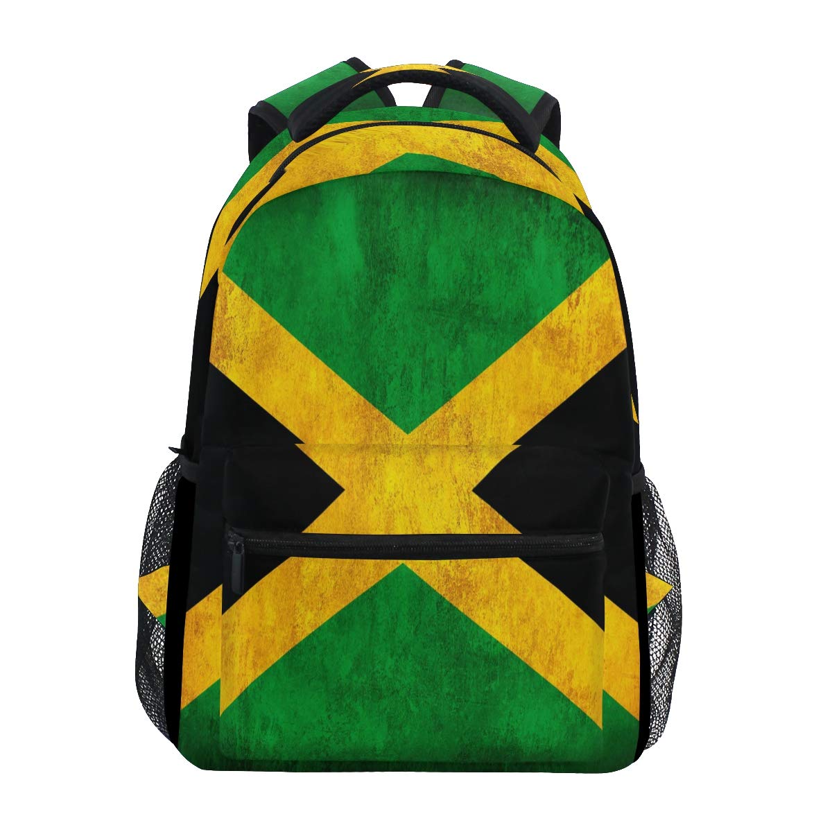 ZZKKO Jamaica Flag Computer Backpacks Book Bag Travel Hiking Camping Daypack