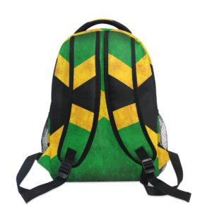 ZZKKO Jamaica Flag Computer Backpacks Book Bag Travel Hiking Camping Daypack