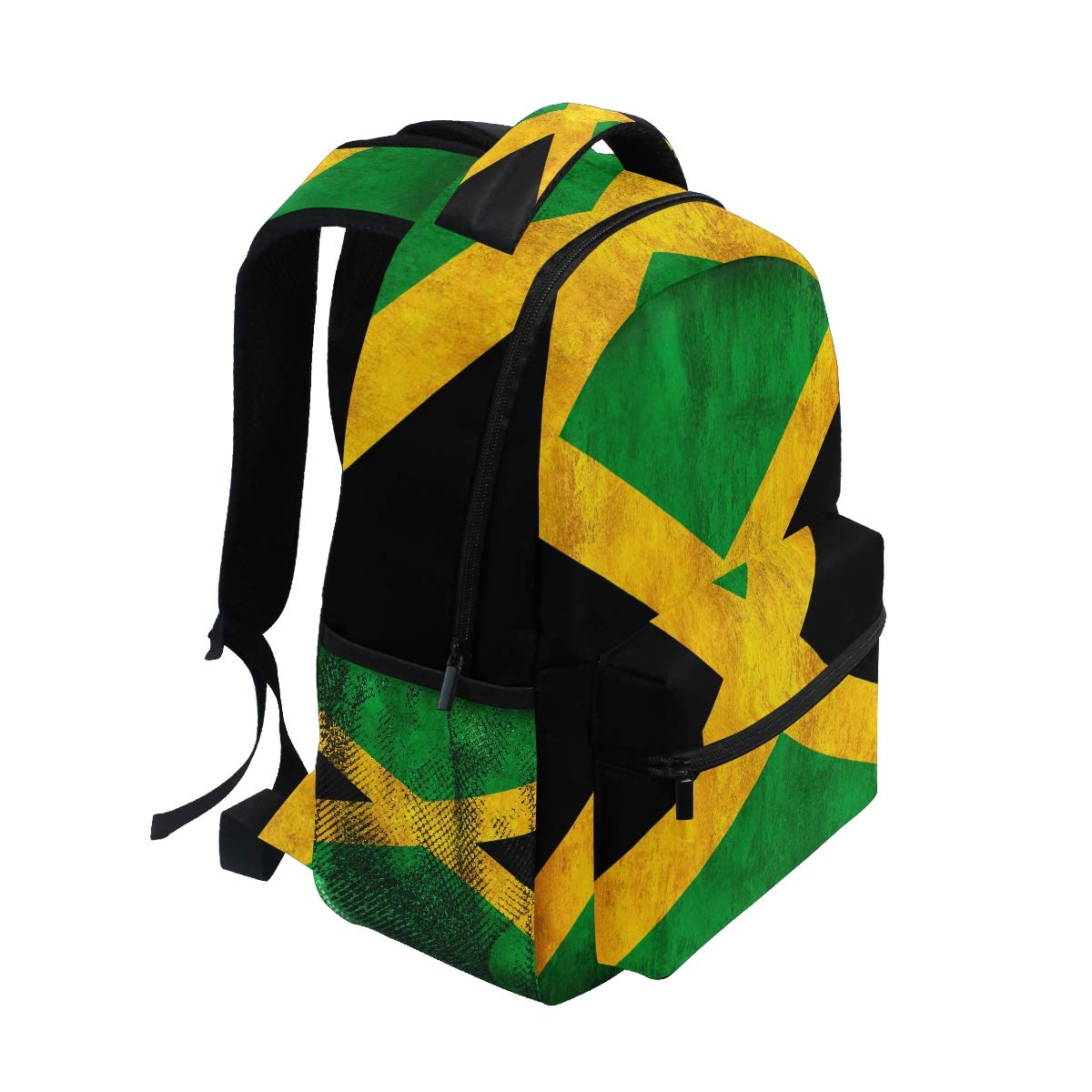 ZZKKO Jamaica Flag Computer Backpacks Book Bag Travel Hiking Camping Daypack