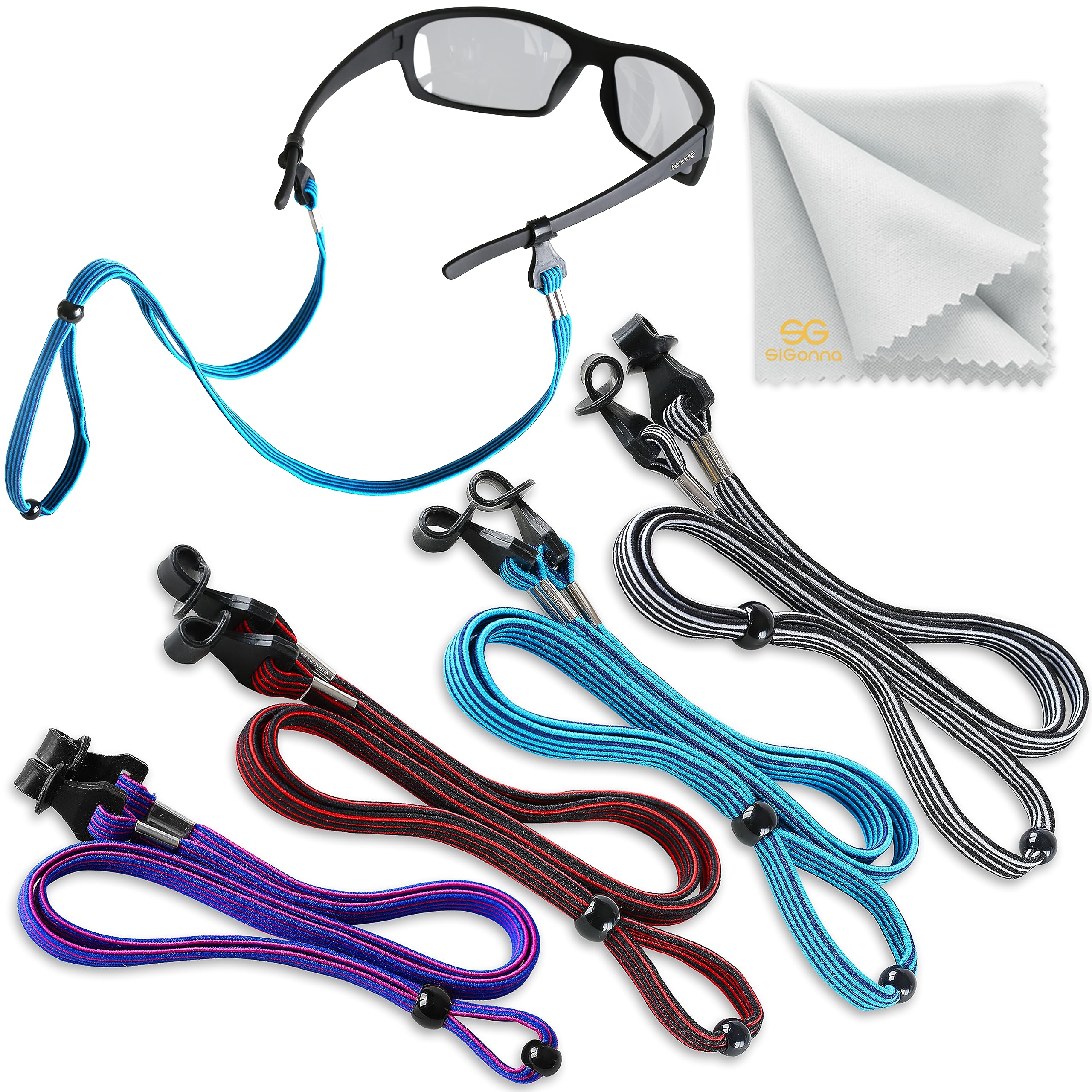 SIGONNA Eye Glasses String Holder Straps - Sports Sunglasses Strap for Men Women - Eyeglass Holders Around Neck - Glasses Retainer Cord Chains Lanyards