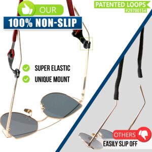 SIGONNA Eye Glasses String Holder Straps - Sports Sunglasses Strap for Men Women - Eyeglass Holders Around Neck - Glasses Retainer Cord Chains Lanyards