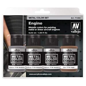 acrylicos vallejo s.l mc: metal: engine 4pk (32ml.)