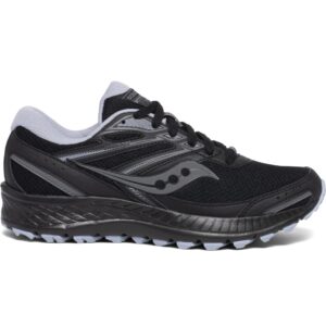 Saucony Women's Cohesion TR13 Running Shoe, Black/Grey/Blue, 7.5