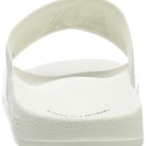 A|X Armani Exchange Men's Icon Project Logo Slip-on Slide Sandal Flip-Flop, Op.white, 7