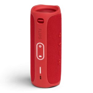 JBL Flip 5 Waterproof Portable Wireless Bluetooth Speaker Bundle with divvi! Protective Hardshell Case - Red