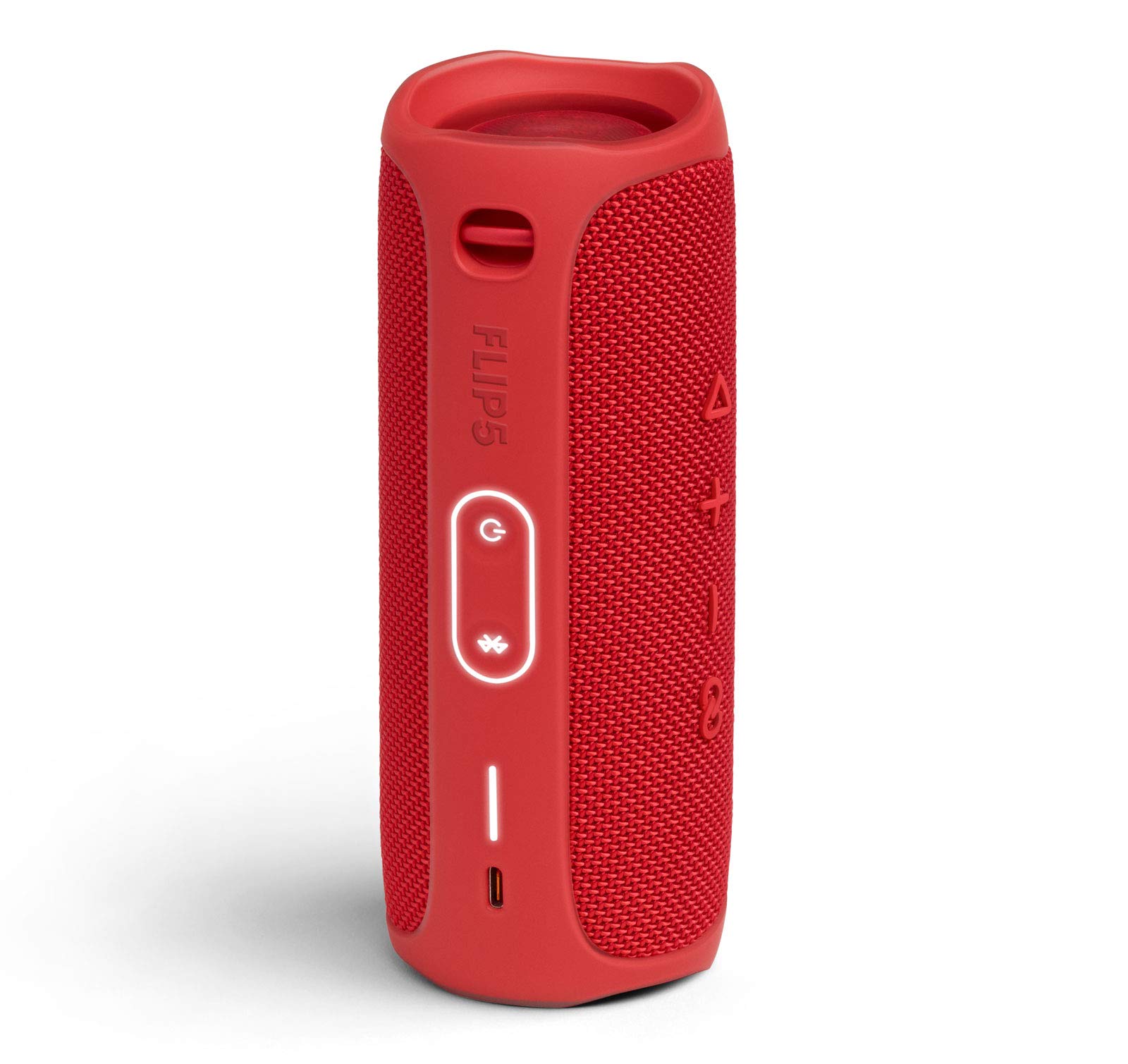 JBL Flip 5 Waterproof Portable Wireless Bluetooth Speaker Bundle with divvi! Protective Hardshell Case - Red