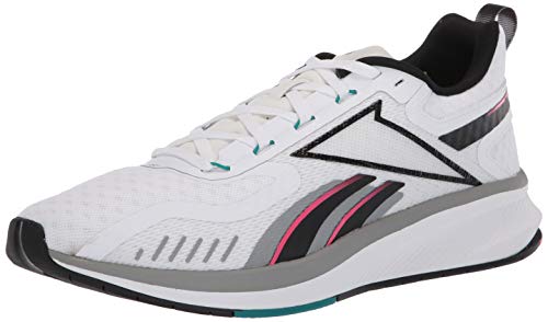 Reebok FUSIUM Run 20 Shoe, White/Black/Acid Pink, 11 M US